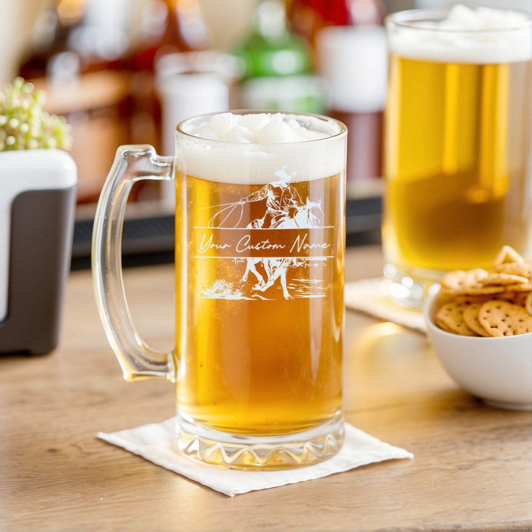 Cheyenne Wyoming Rodeo Beer Mug: Cowboy Western Decor, Beer Lover Gift ...