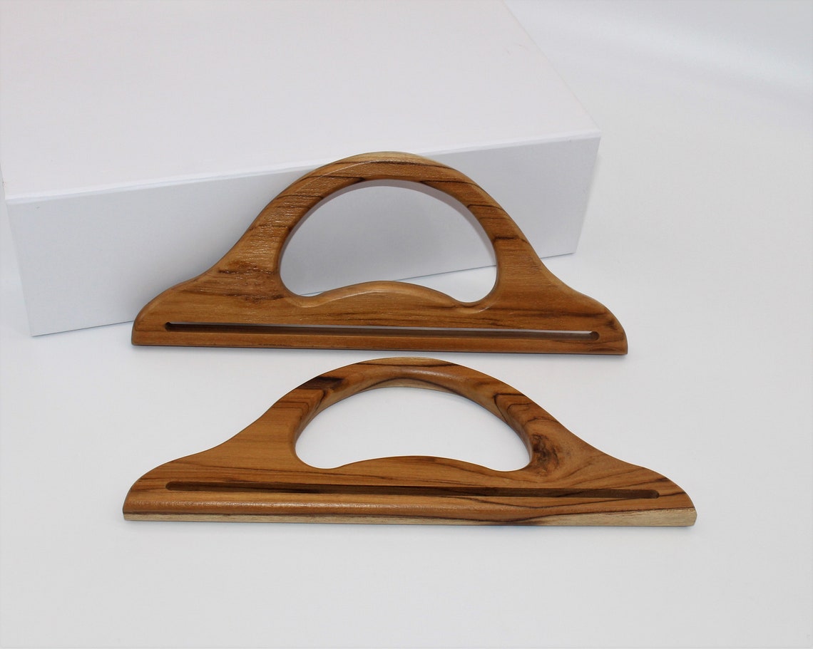 1 Pair Purse Handles, Wood Handles for Bags, Bag Making Supplies ...