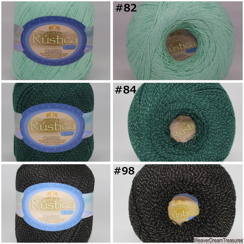 RUSTICA ECLAT (153grs) by Omega. Fine Cotton Yarn for Crocheting and ...