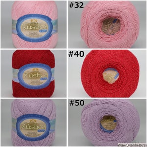 RUSTICA ECLAT (153grs) by Omega. Fine Cotton Yarn for Crocheting and ...