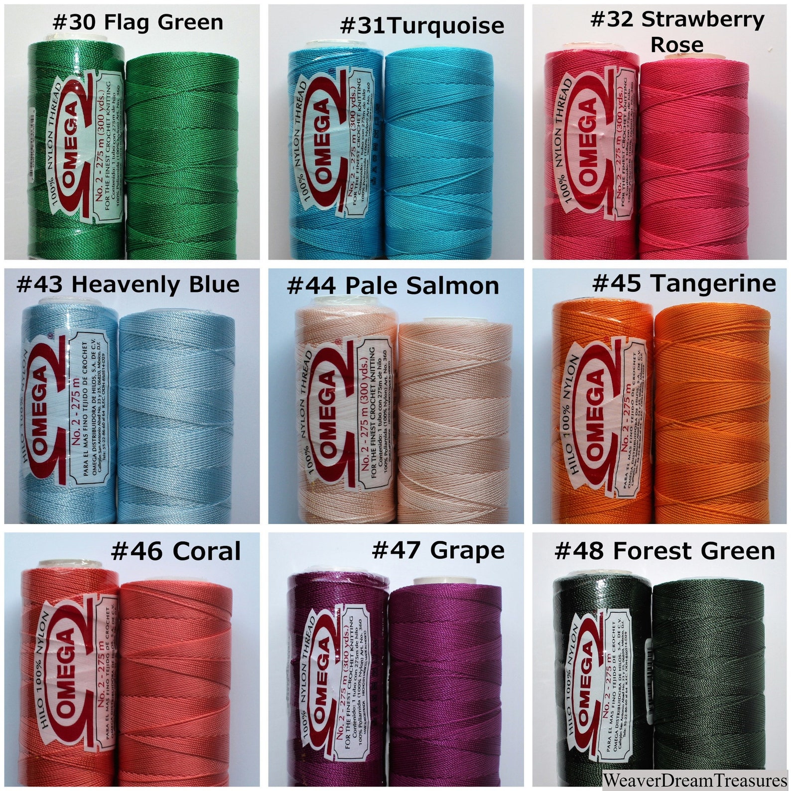 Nylon No. 2 OMEGA / 100% Nylon String Cord. / Crochet - Etsy