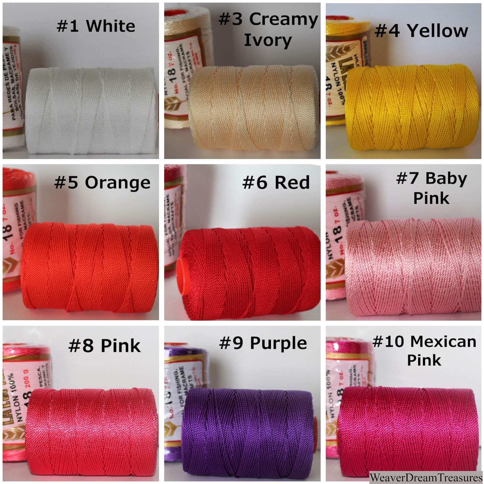 La Espiga No.18 100% Nylon Omega, Crochet Thread, Thread for Crafts ...