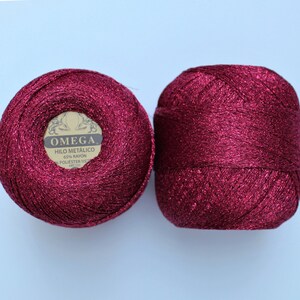 Metallic Crochet Thread 25grs/ Shiny Crochet Thread / Metallic Yarn. - Etsy