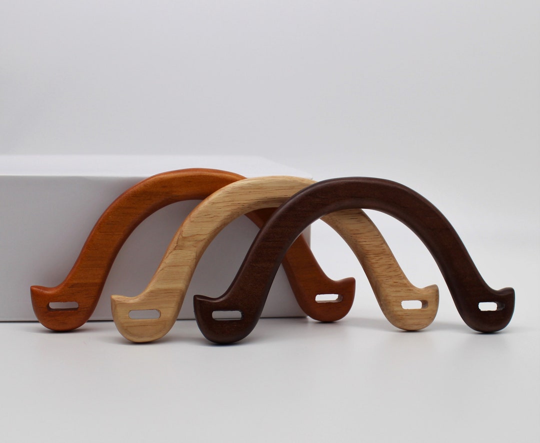 1 Pair Purse Handles, Wood Handles for Bags, Bag Making Supplies ...