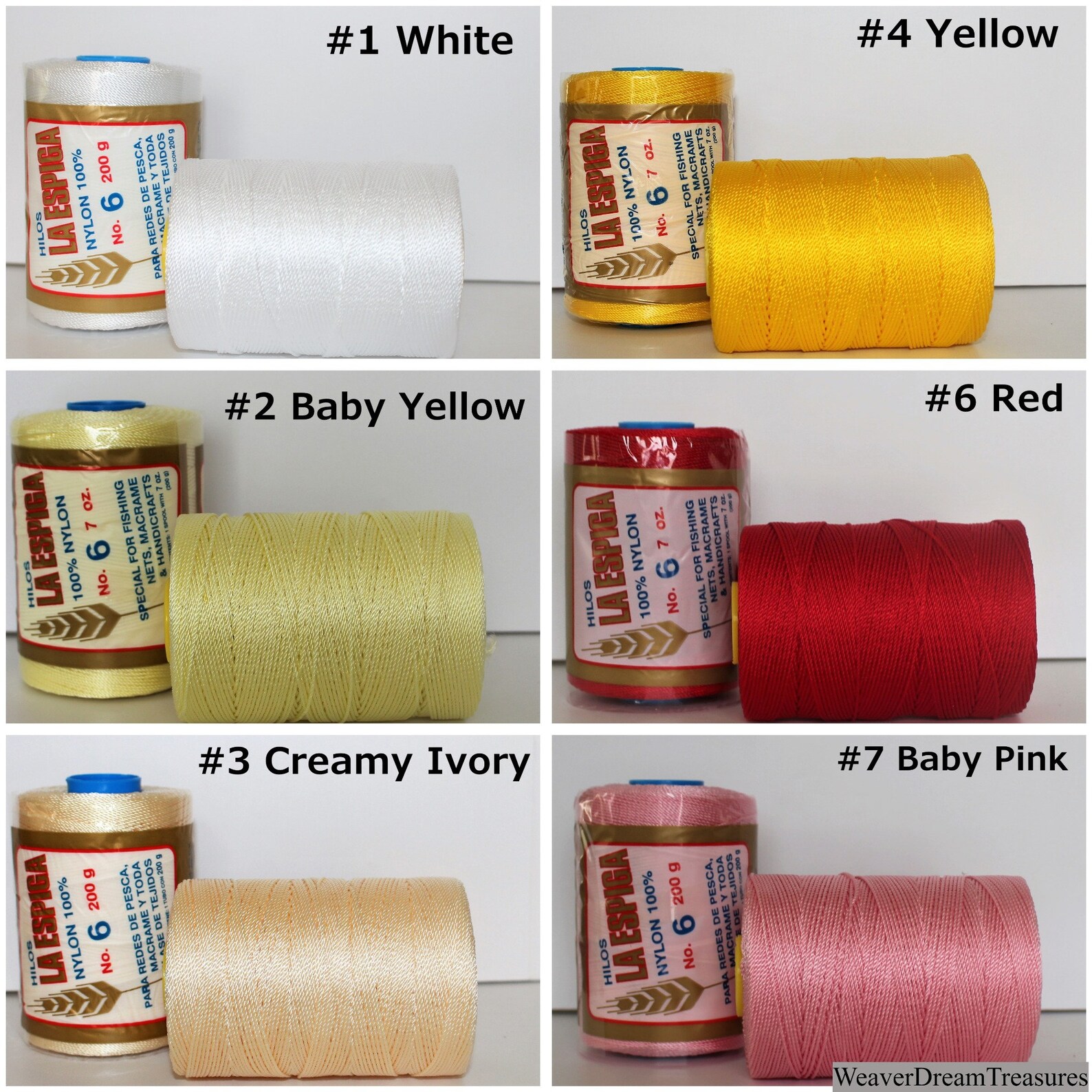 La Espiga No.6 100% Nylon. Omega. Crochet Thread for Crafts - Etsy