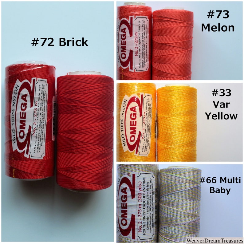 Nylon No. 2 OMEGA / 100% Nylon String Cord. / Crochet - Etsy