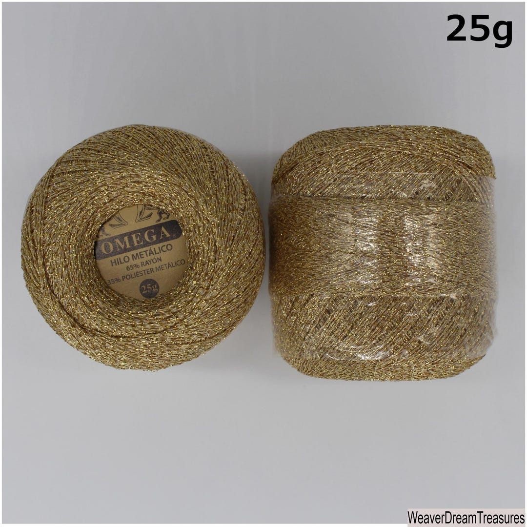 Metallic Crochet Thread (25grs)/ Shiny Crochet Thread / Metallic Yarn ...