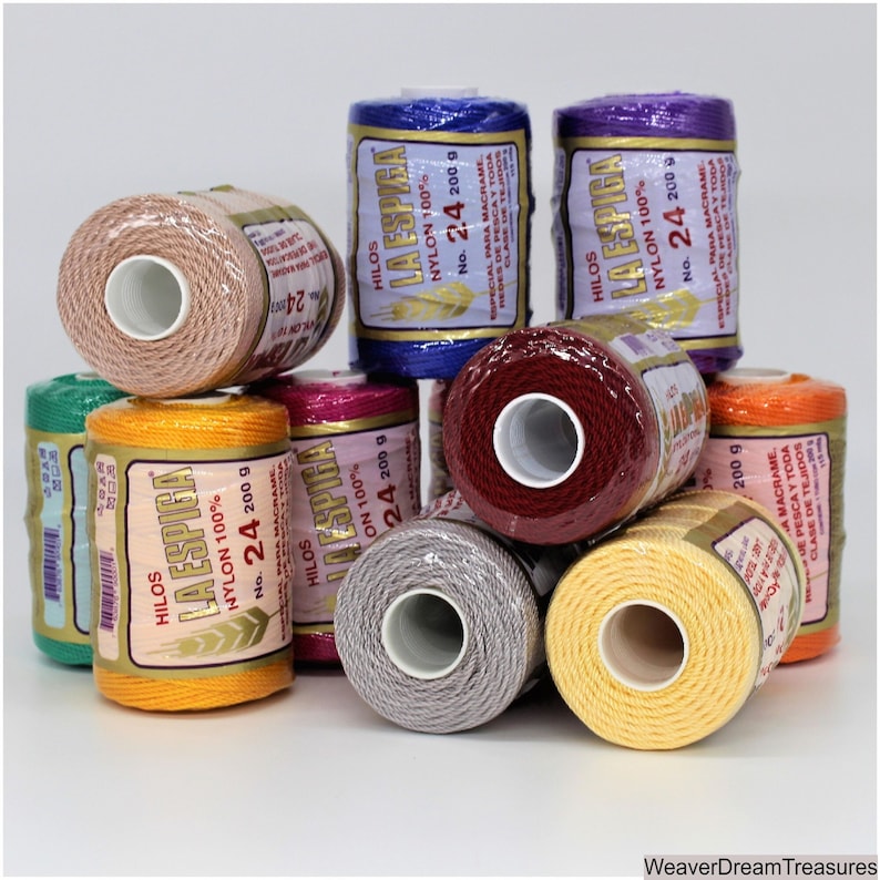 La Espiga No.24 - 100% Nylon Omega, Crochet Thread, Nylon for Knitting ...
