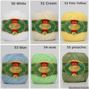 Crochet Omega No.5 (50grs) / 100% Mercerized Cotton Yarn, Crochet ...