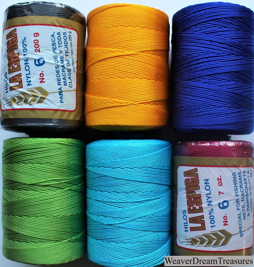 La Espiga No.6 100% Nylon. Omega. Crochet Thread for Crafts - Etsy