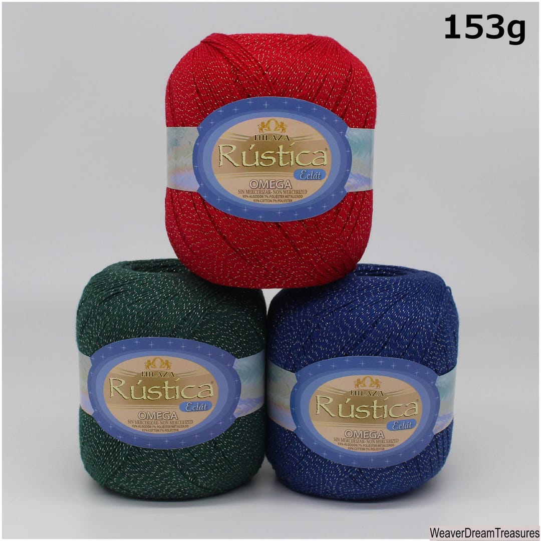 RUSTICA ECLAT (153grs) by Omega. Fine Cotton Yarn for Crocheting and ...