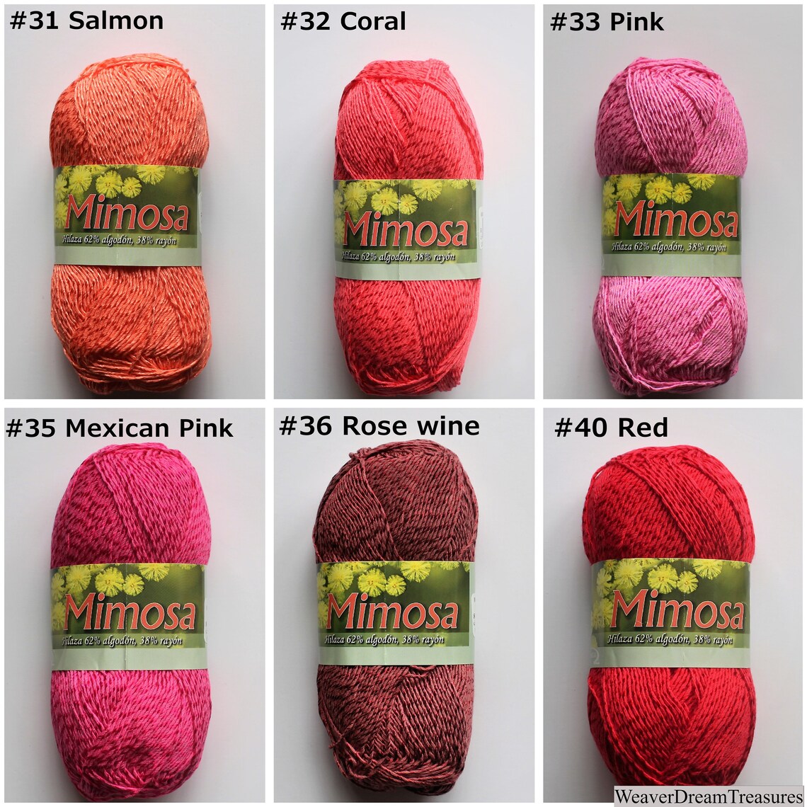 Mimosa (100grs) - Omega Cotton and Rayon Thread. Knitting Yarn. Crochet ...