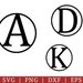Monogram Svg Png Dxf, Circle Monogram Font Bundle Svg, Split Monogram ...
