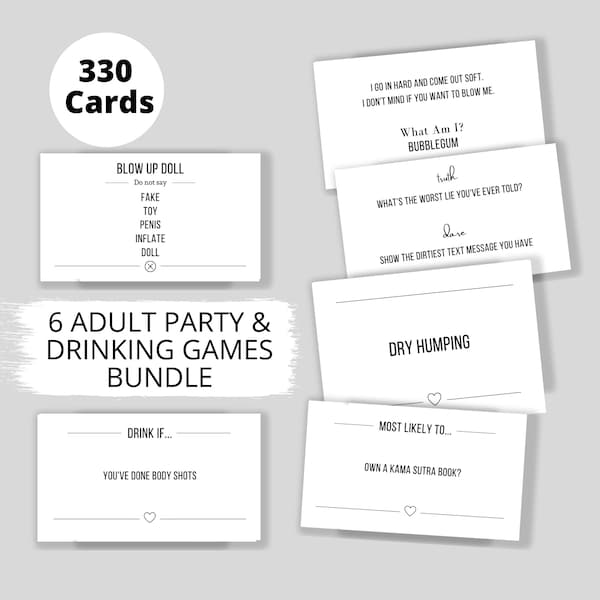 Adult Party Game Cards - Etsy