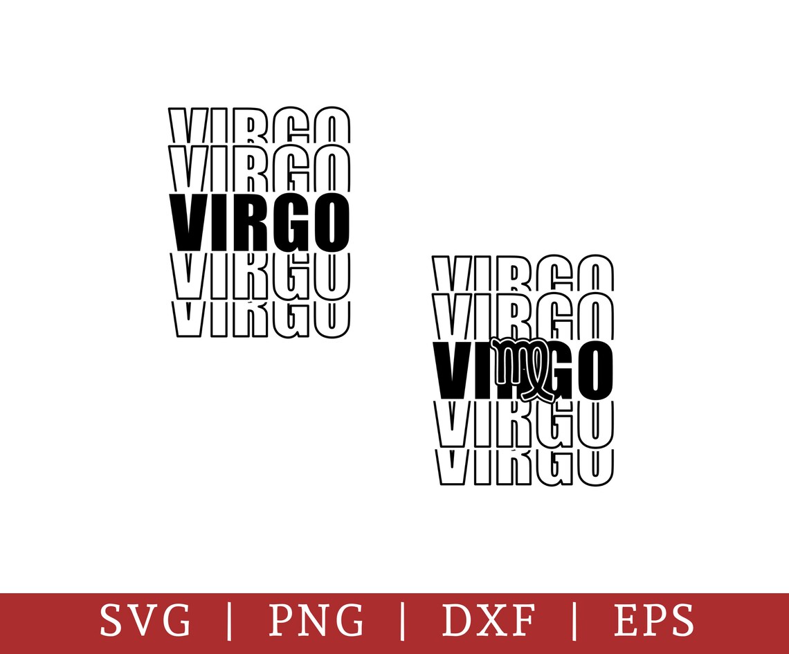 Virgo Zodiac Sign SVG: August/september Birthday Designs (digital ...