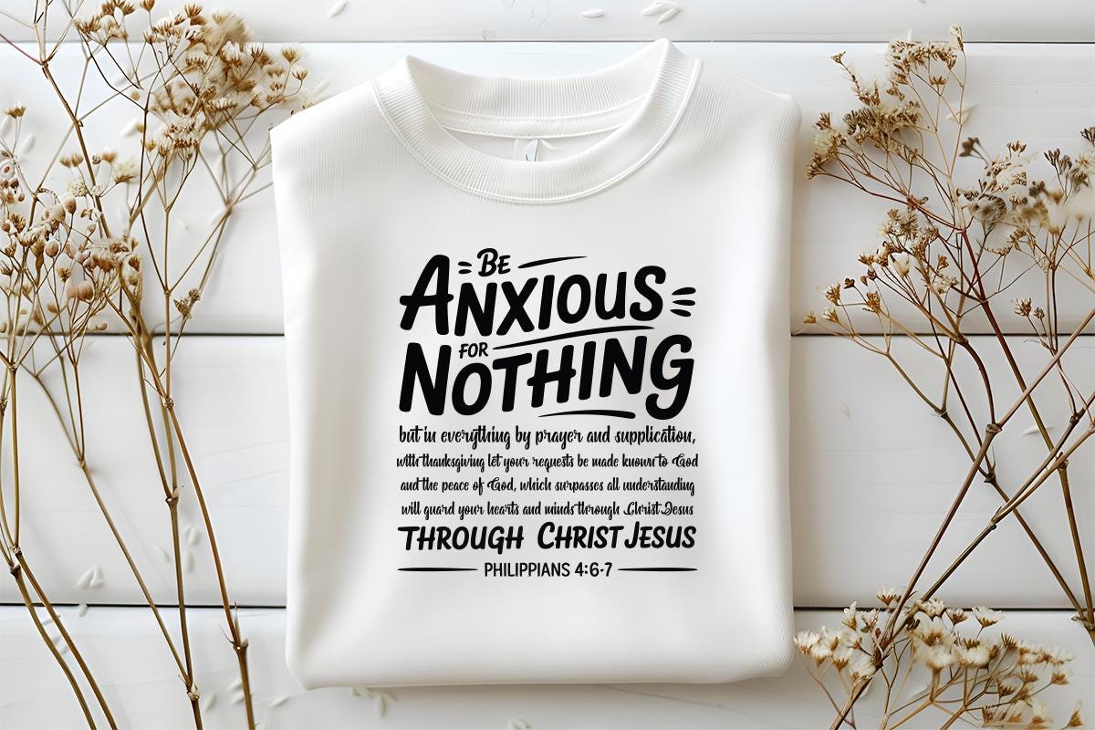 Philippians 4:6-7 | Be Anxious for Nothing | Christian Wall Art ...