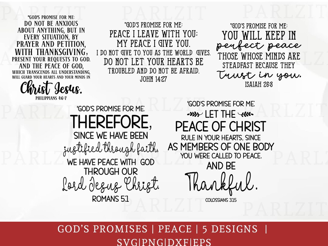 Peace Bible Verse SVG: Christian Scripture Designs (digital Download ...