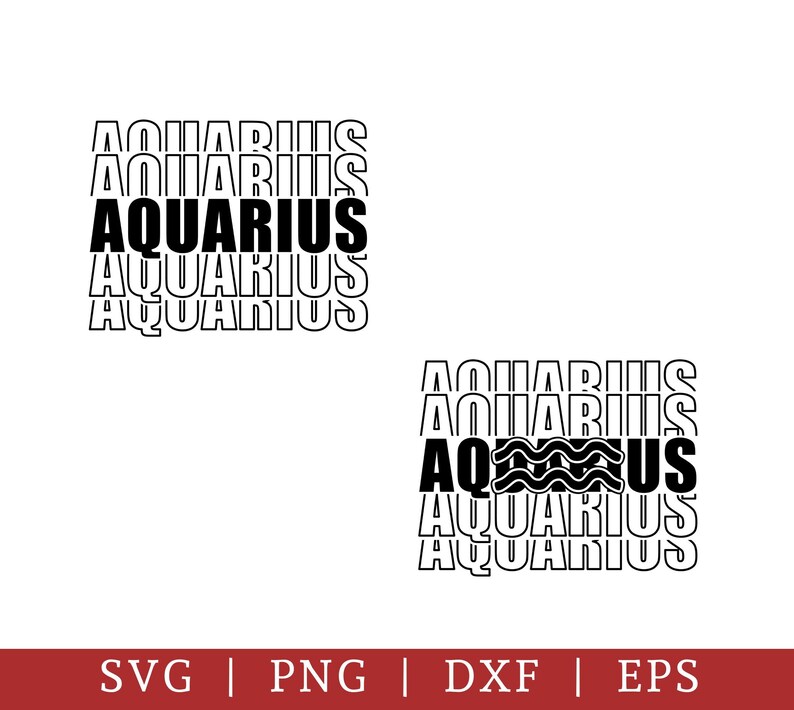 Aquarius Zodiac SVG: February Birthday Design (digital Download) - Etsy