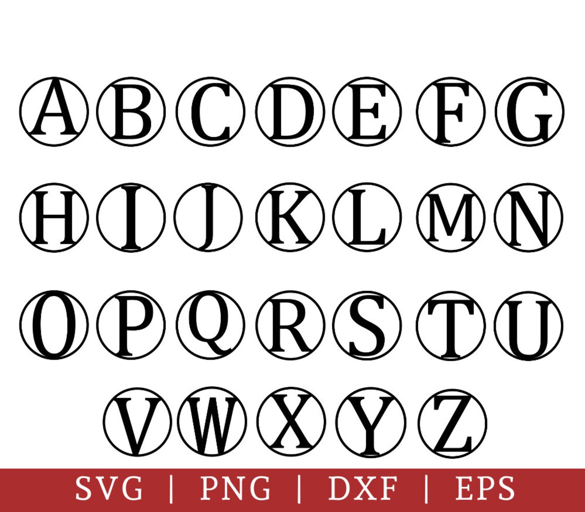 Monogram Svg Png Monogram Font Svg Monogram Alphabet Svg | Etsy