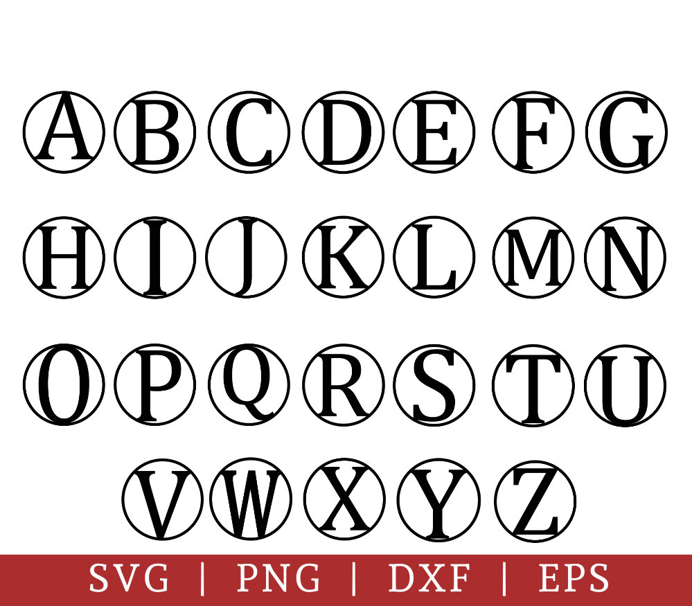 Monogram Svg Png Monogram Font Svg Monogram Alphabet Svg | Etsy