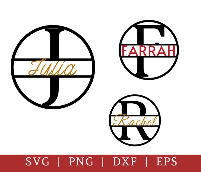 Monogram Svg Png Alphabets Initial Svg Split Monogram Svg - Etsy