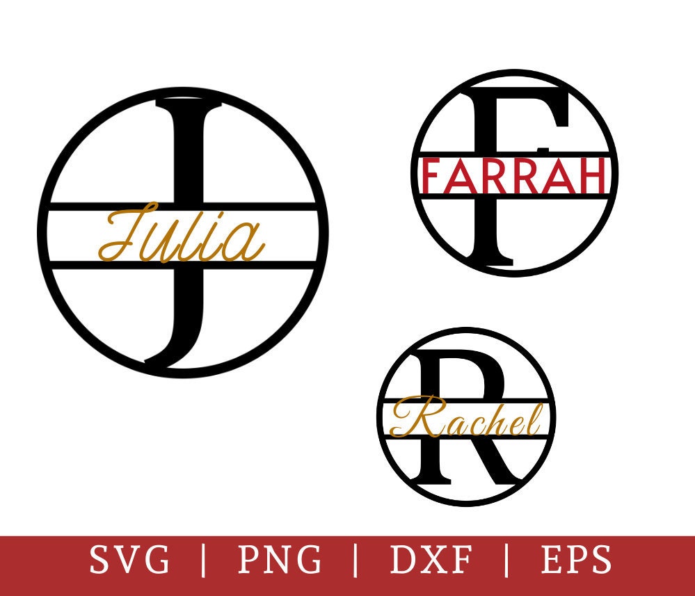 Monograma Svg Png Alfabetos inicial svg Split Monograma Svg - Etsy México