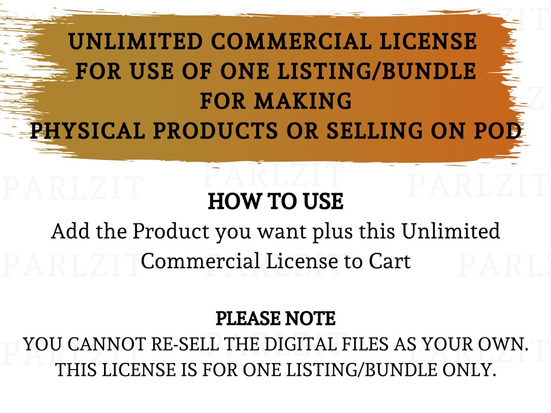 Unlimited Commercial Use License for 1 SVG Bundle/listing - Etsy