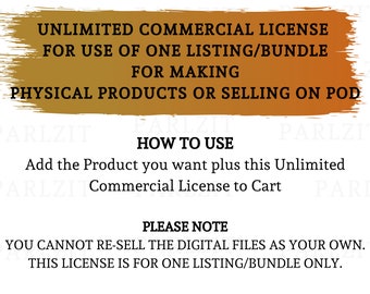 Extended Commercial License for 1 Svg Bundle/listing - Etsy