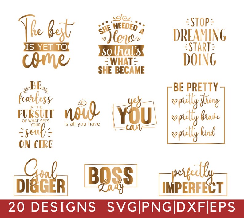 Inspirational Quotes SVG Bundle Motivational Svg Bundle - Etsy