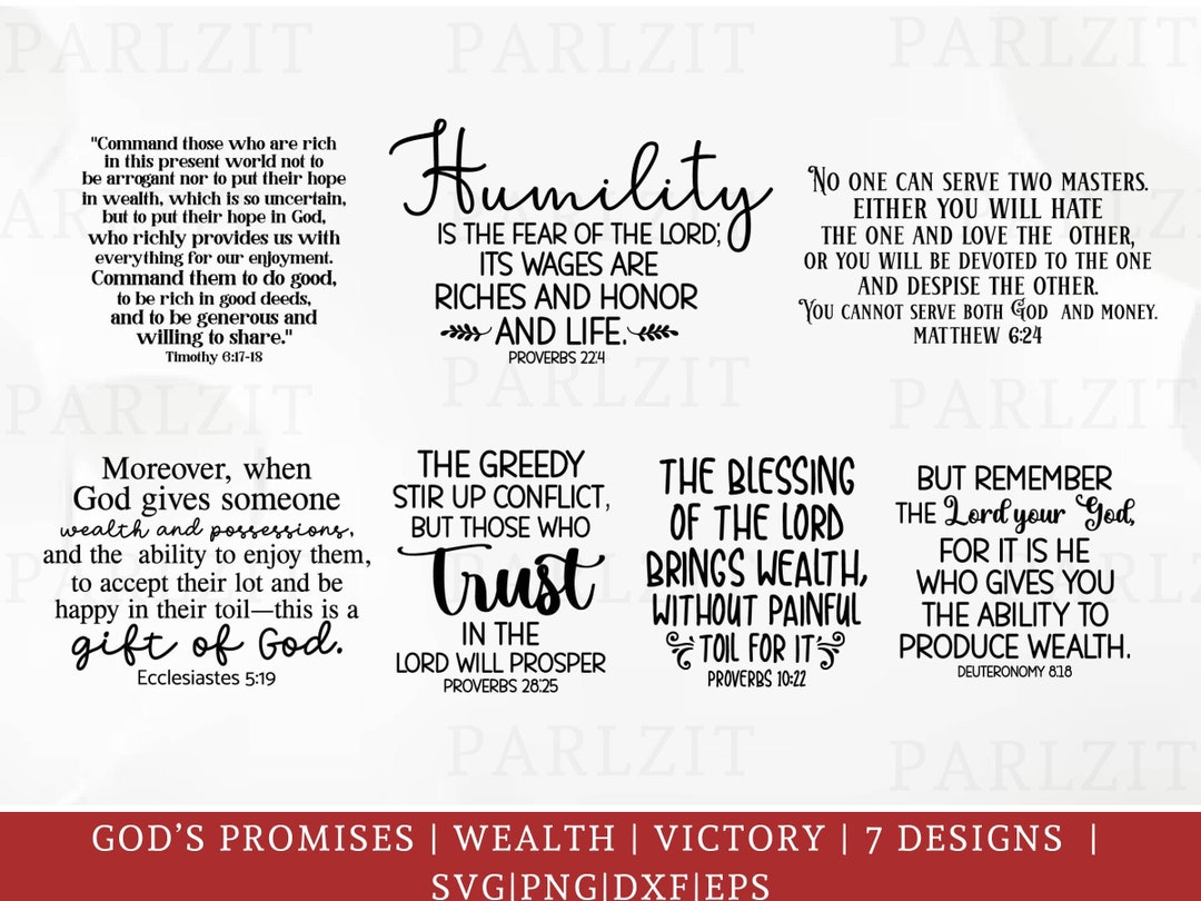 Wealth SVG, Prosperity Svg, Christian Svg, Bible Verse Svg, Scripture ...