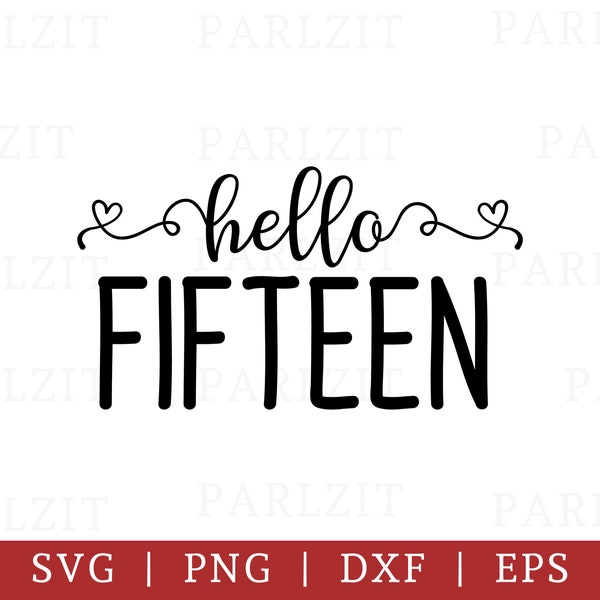 Fifteen Svg - Etsy