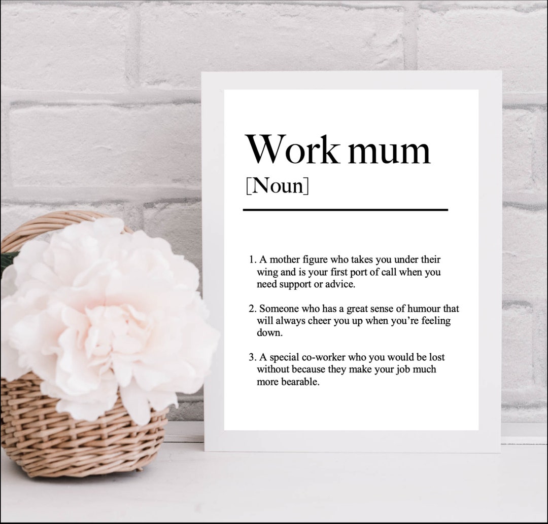 Work Mum Gift | Work Colleague Print Poster | Leaving Gift | Work Mum ...