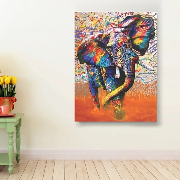 Large Elephant Painting - Etsy