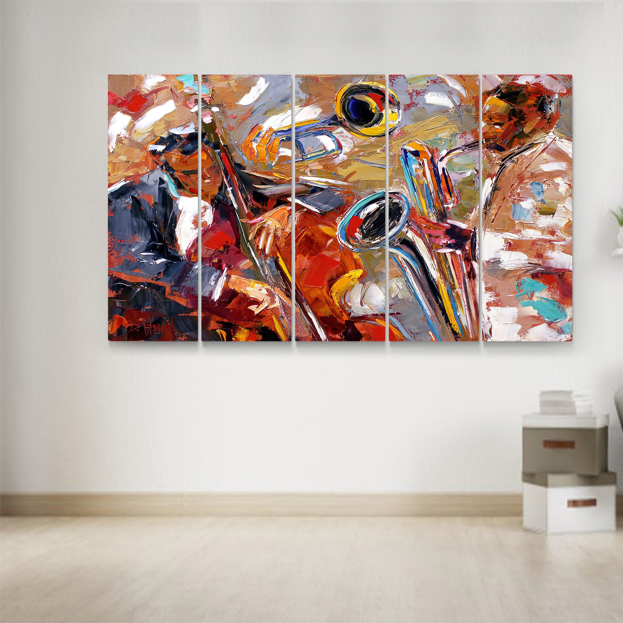 Abstract Jazz Art Canvas Jazz Poster Canvas Print Jazz Club | Etsy