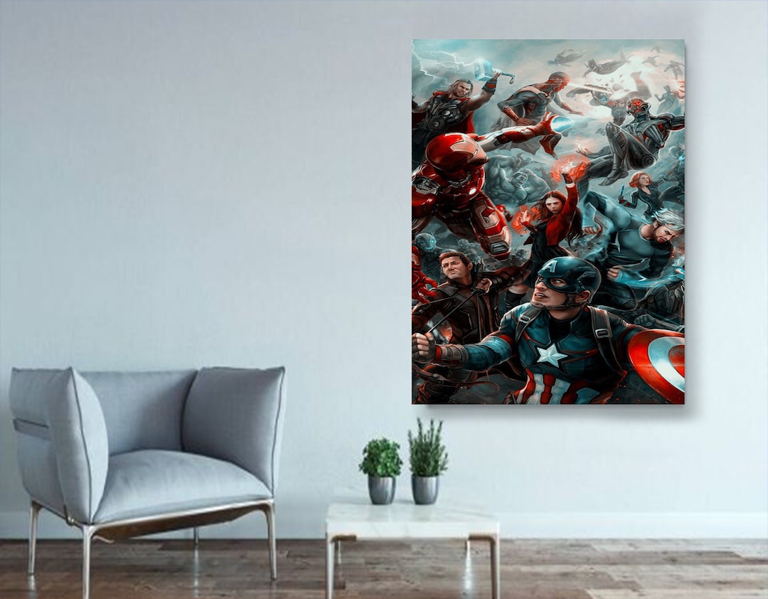 Marvel Heroes Canvas, Avengers War Canvas Decor, Wall Art Canvas, Wall ...