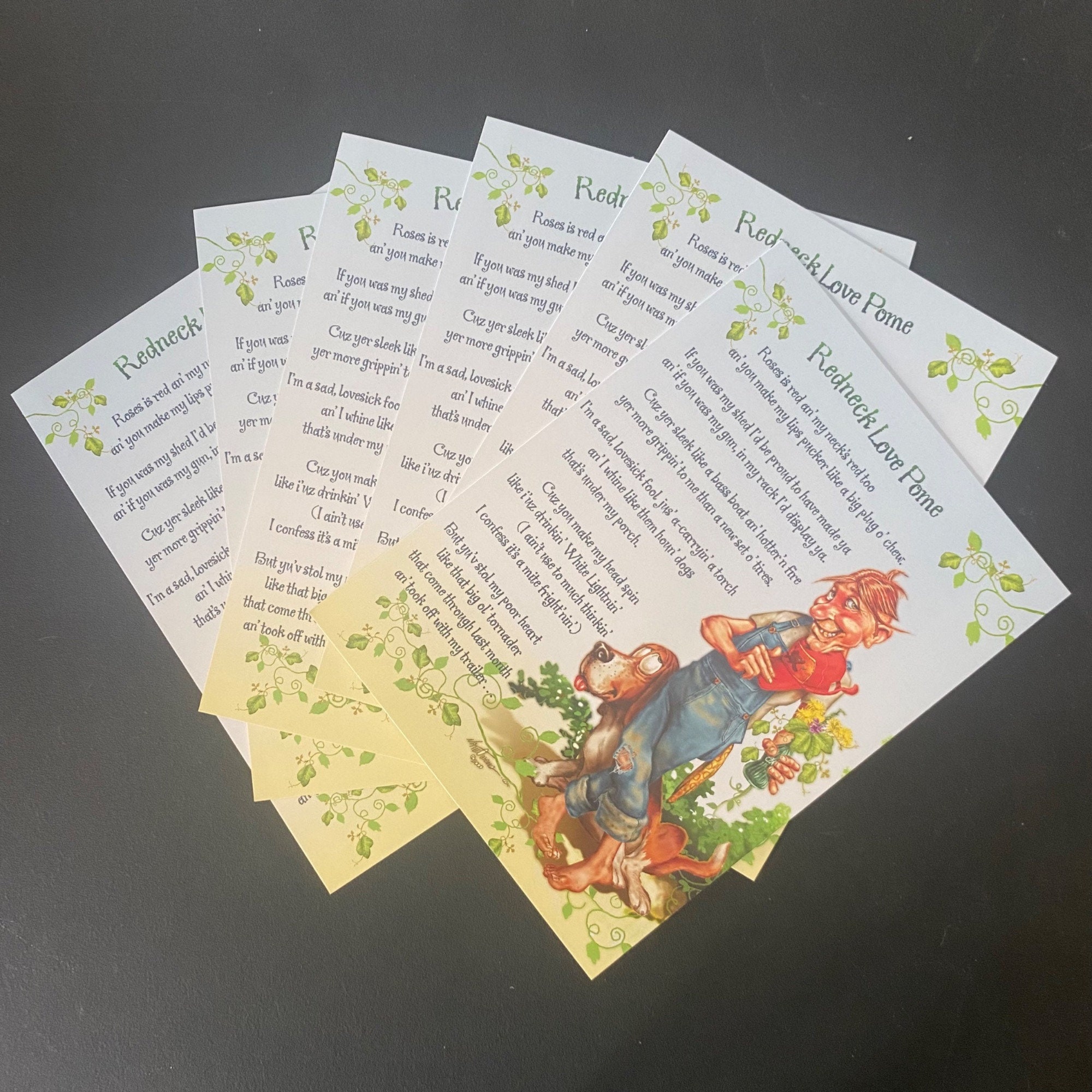 6/pk Bundle Nate Owens kudzu Be My Sweetie Redneck Love Pome poem ...