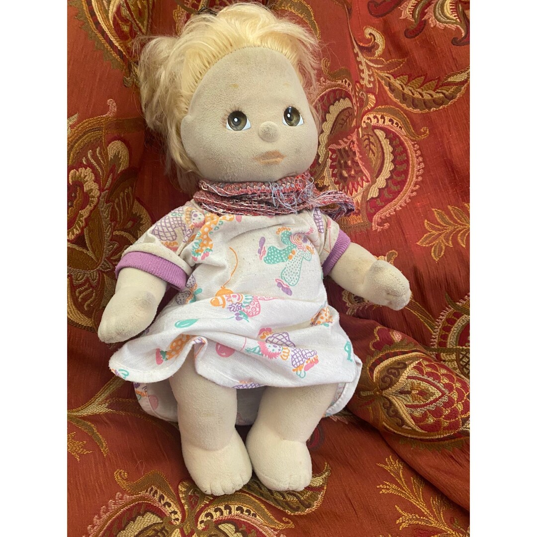 My Child Doll 1985 Blonde Hair Brown Eyes Mattel 14" Plush Polyester ...