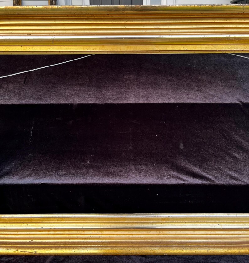 LARGE Antique Lemon Gold Gilt Wood Picture Painting Frame 18 X 32 ...