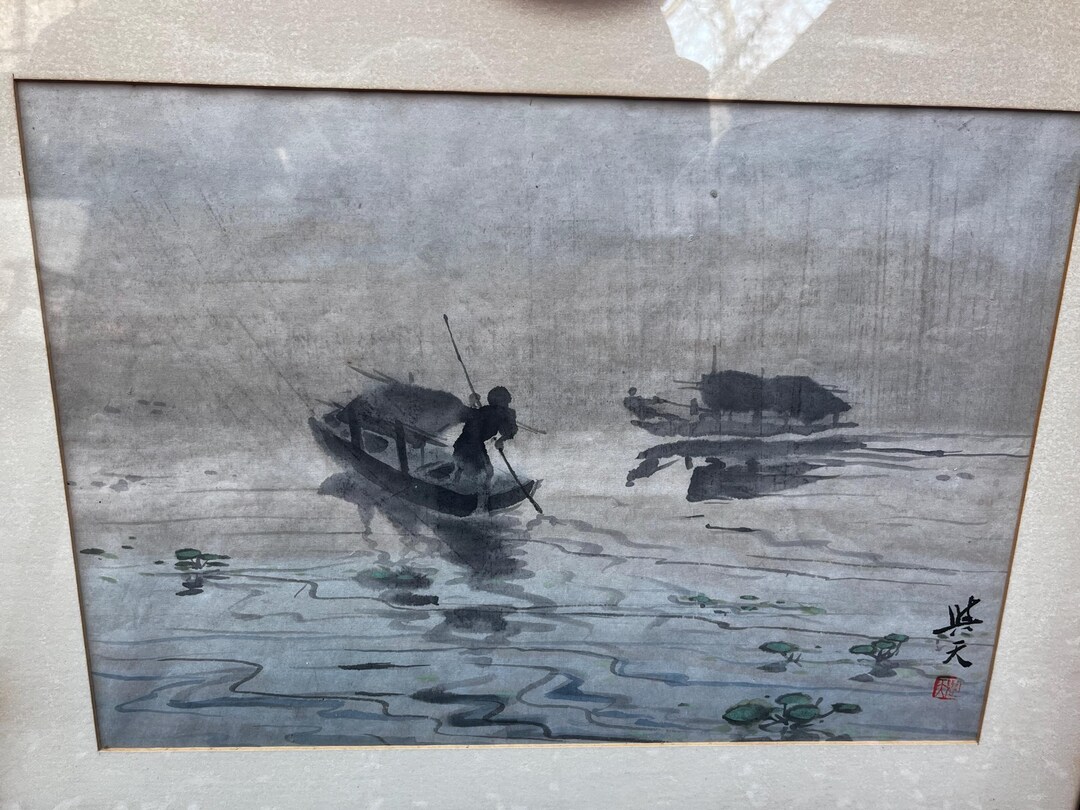 MEI YUTIAN Antique Vintage Chinese Watercolor Ink Painting MCM ...