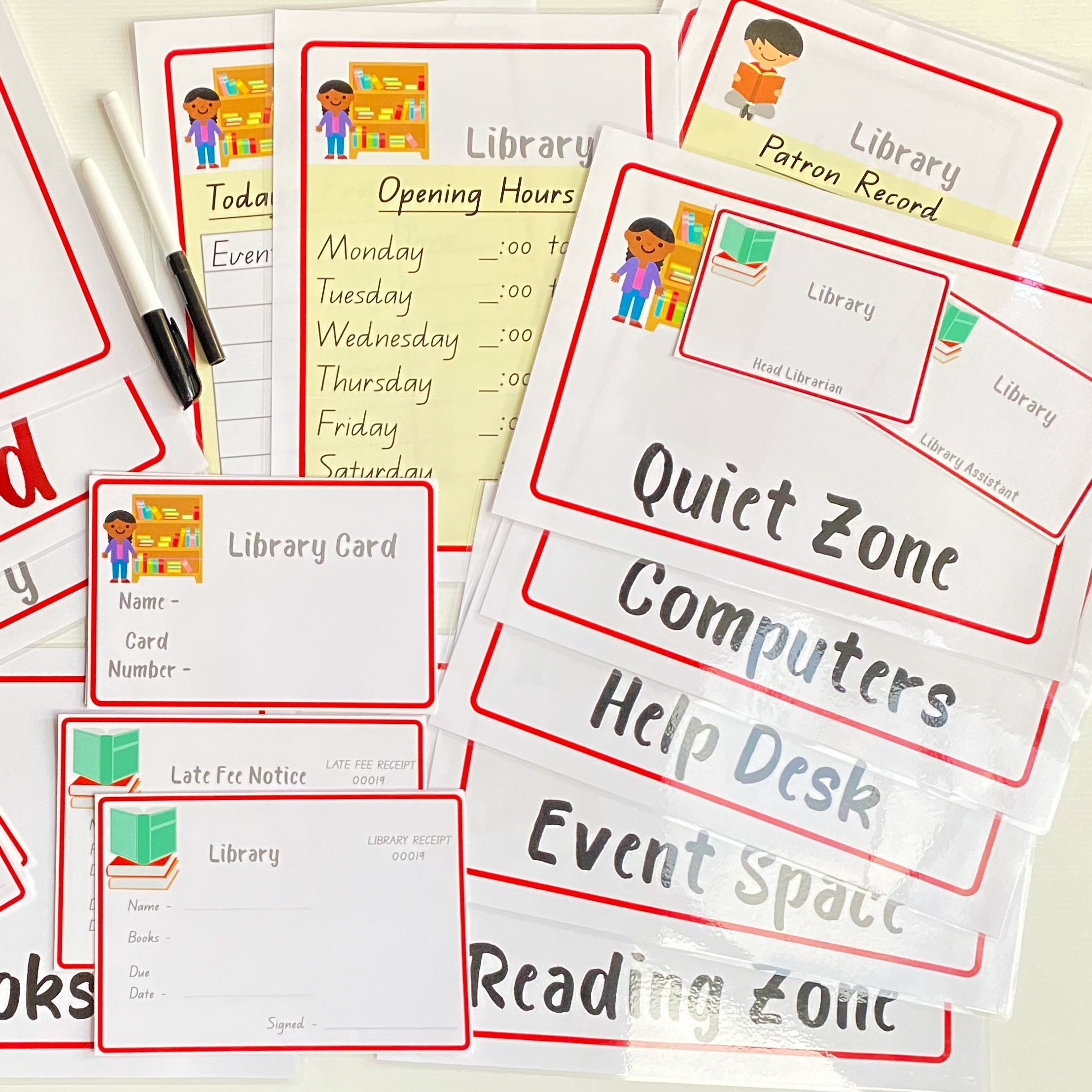 The Library Printable Play Pack - Etsy