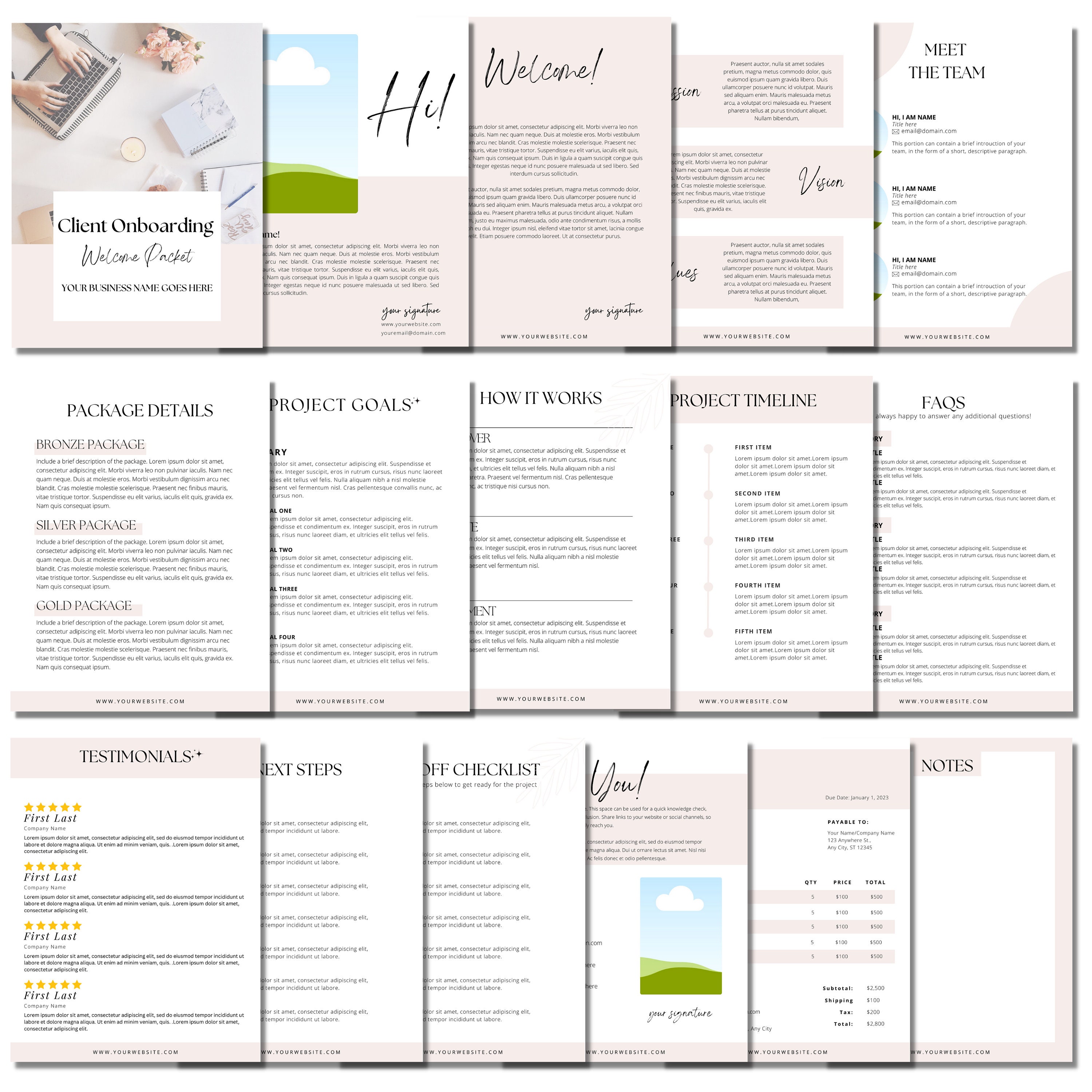 Customizable Client Onboarding Template welcome Packet Client ...