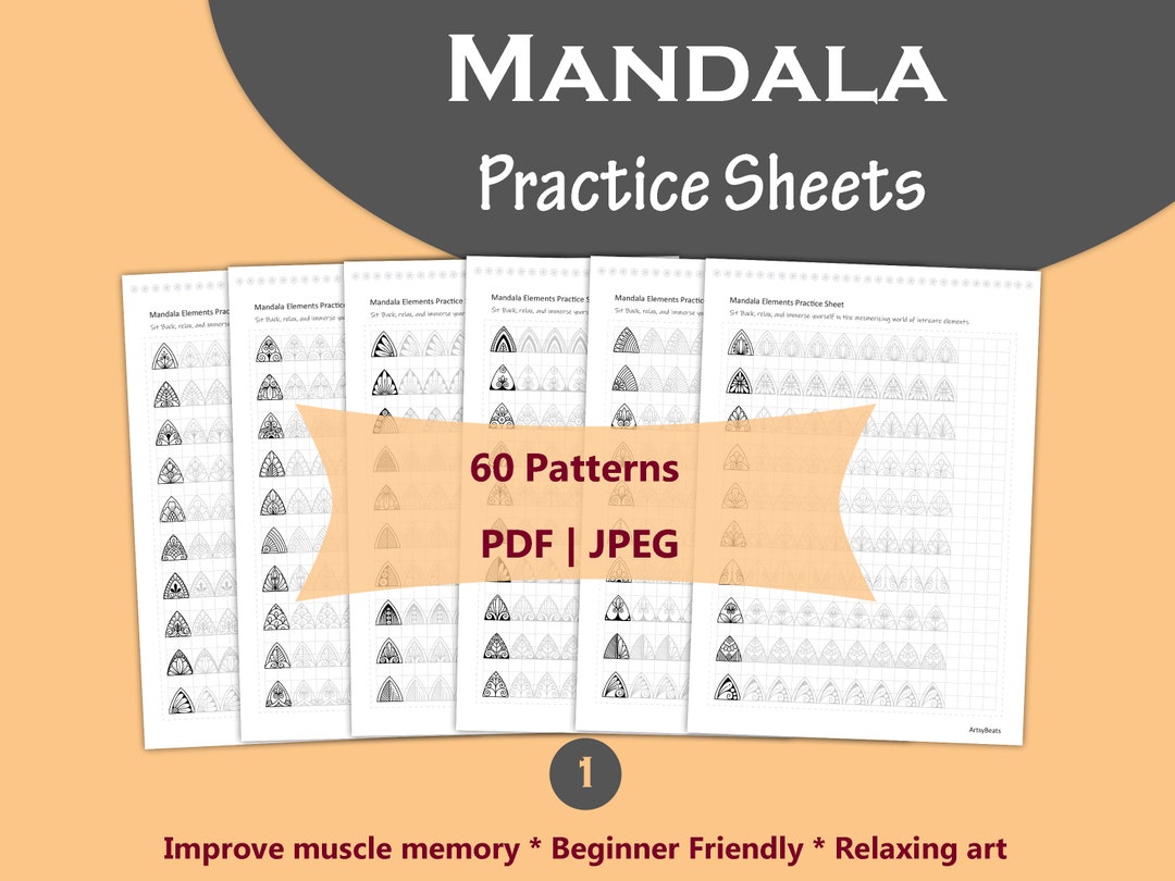 Mandala Pattern Templates, Mandala Art, Practice Sheets, Patterns ...