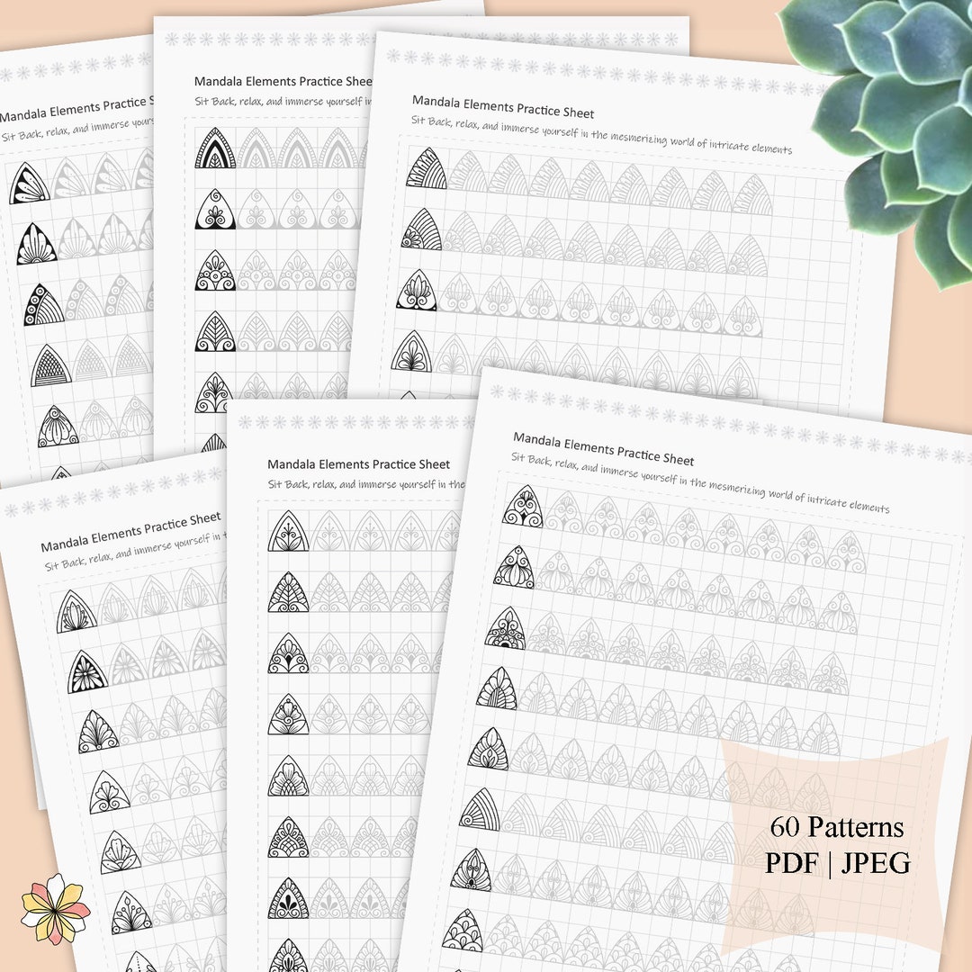 Mandala Pattern Templates Mandala Art Practice Sheets - Etsy