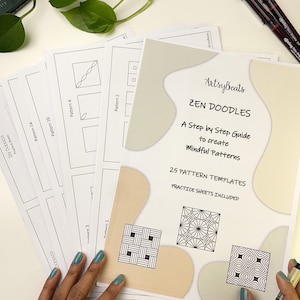 Zen Doodles, 25 Step-by-step Lessons, Zentangle Pattern Templates, Art ...