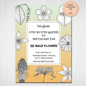 How to Draw the 38 Bach Flowers, Step-by-step Lessons, Drawing Guide ...