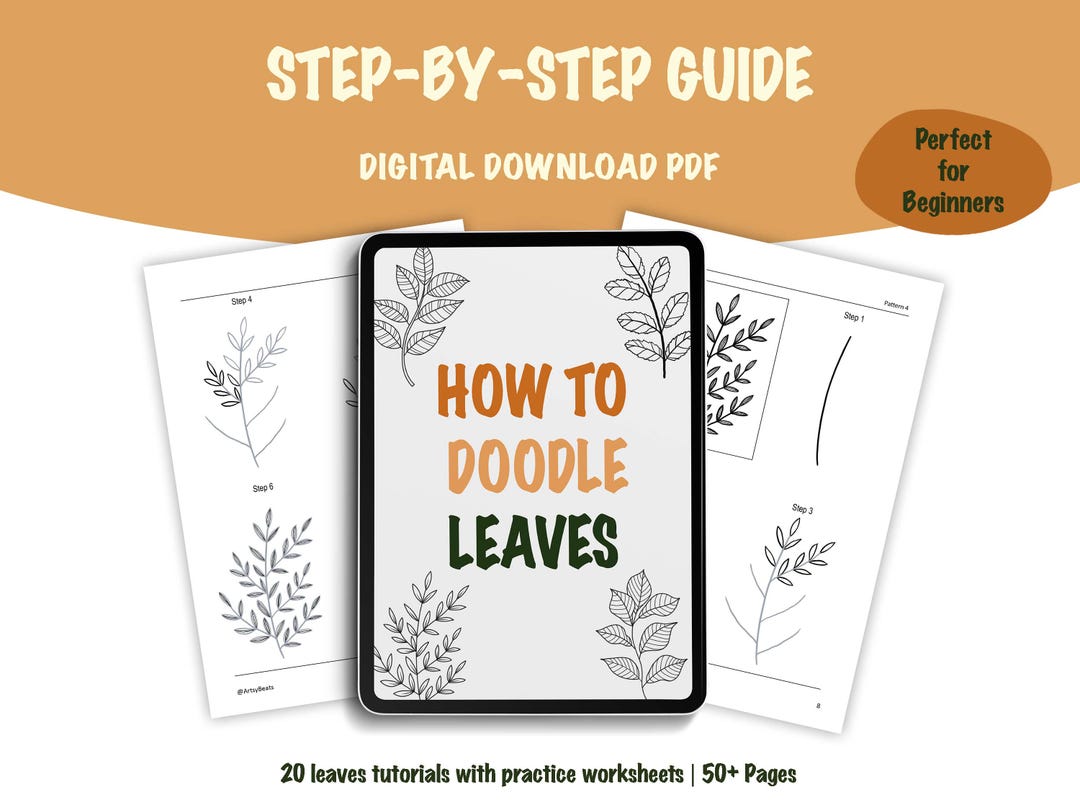 Leafy Doodles Workbook | 40 Ways to Draw Leaves | Nature Journal ...