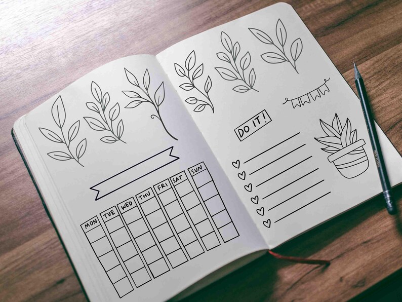 Leafy Doodles Workbook | 40 Ways to Draw Leaves | Nature Journal ...