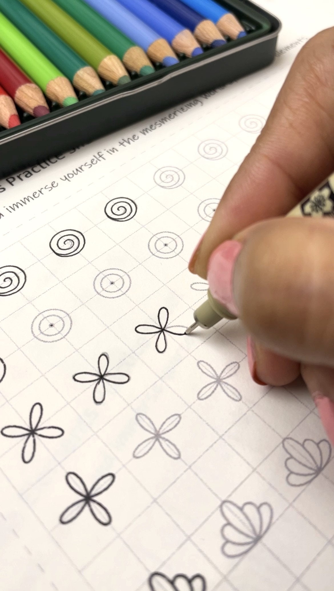 Mandala Pattern Templates: Beginner Art Practice Sheets (digital ...