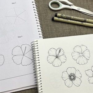 How to Draw Flowers PDF Guide | 20 Step-by-step Flower Drawing for ...