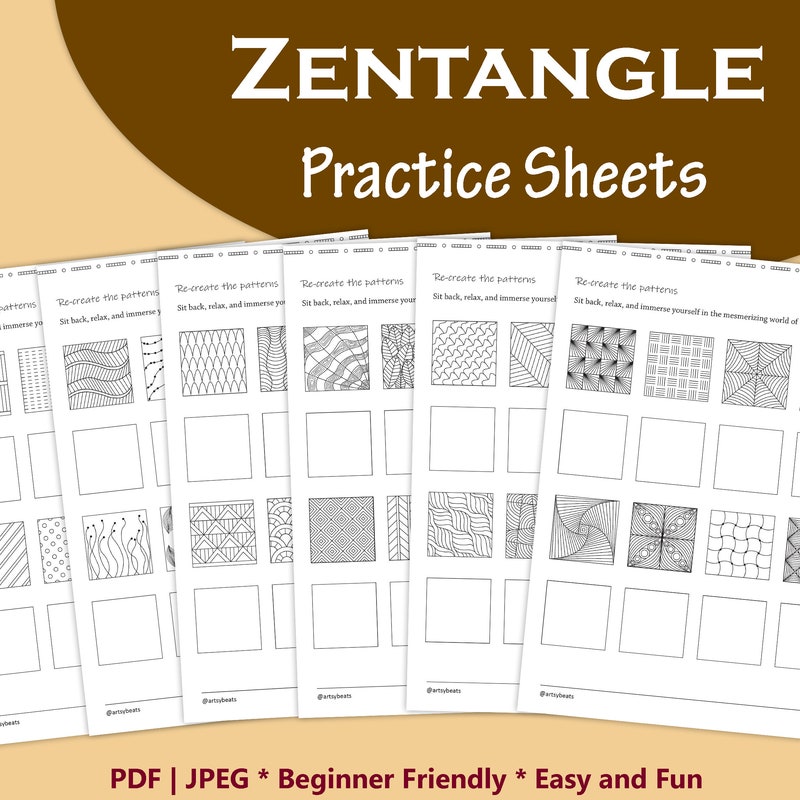 Zentangle Zendoodle - Etsy
